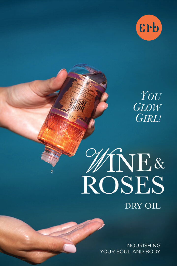 Erb Wine & Roses Anti-Aging Body Oil 230 ml. ออยล์บำรุงผิว สูตร Dry Oil กลิ่นไวน์กุหลาบ ผสม ...