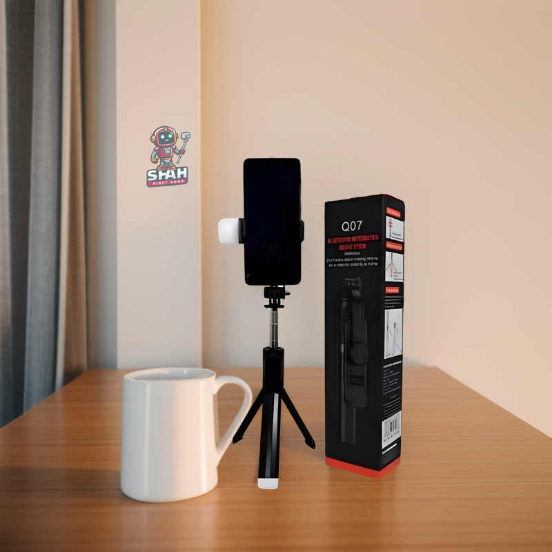 Q07 BLUETOOTH INTEGRATED SELFIE STICK STABLE SHOOTING REMOTE BLUETOOTH CONTROL AND DESK STAND 3 ...