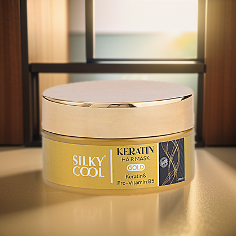 Silky Cool Keratin Hair Mask Gold 200ml | Daraz.pk