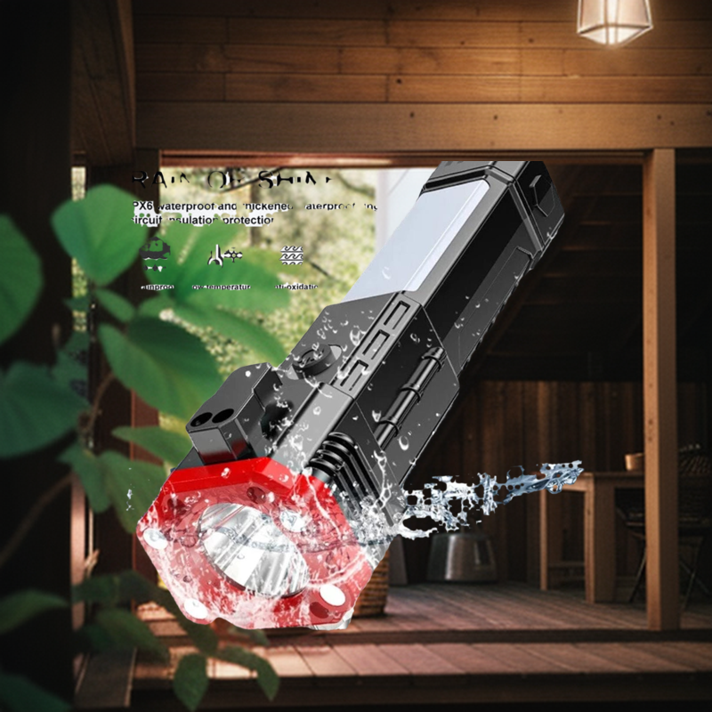 LED Flashlight - Super Bright Torch - Safety Hammer Magnet with Side ...