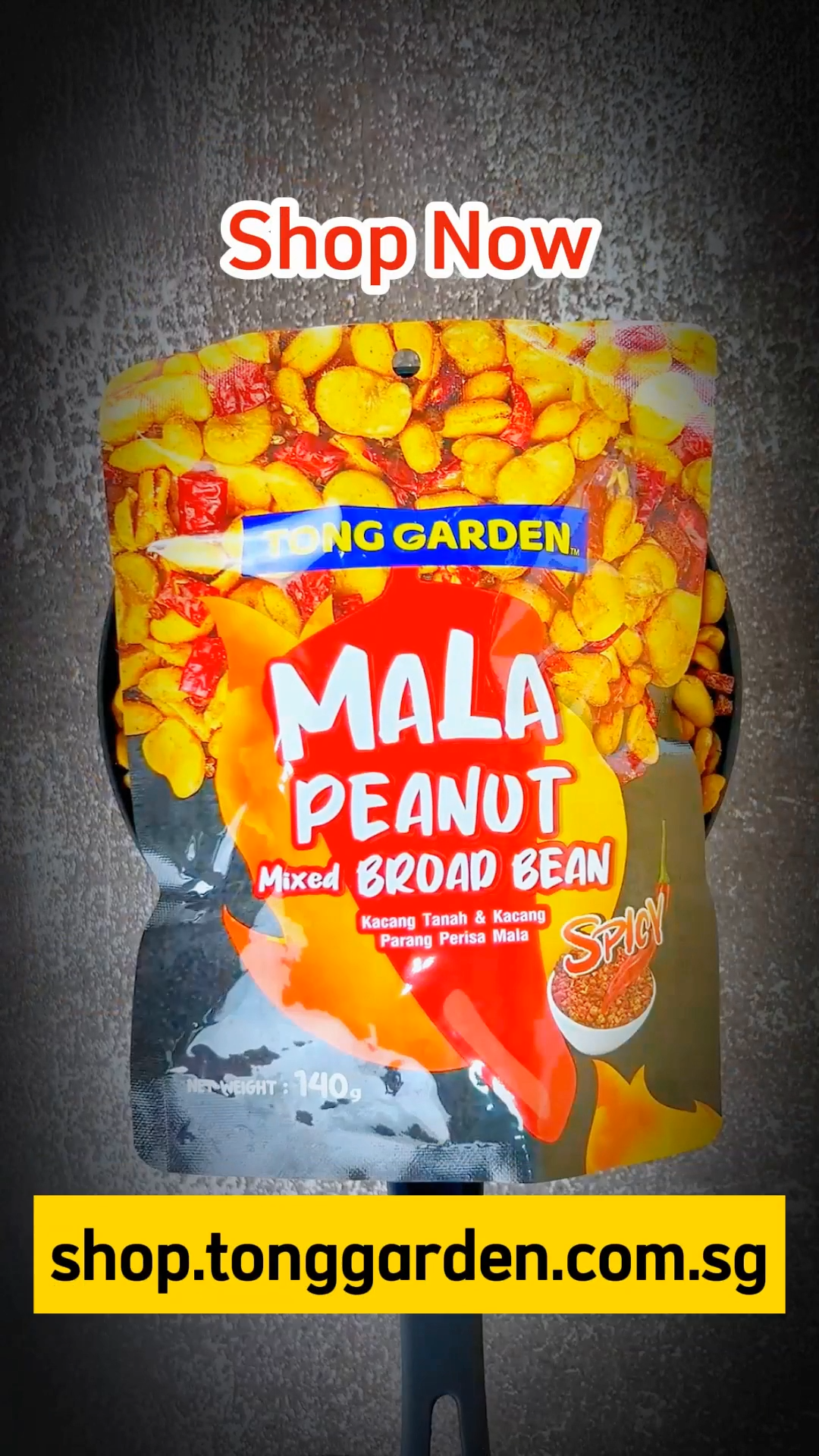 Tong Garden Mala Peanut Mixed Broad Beans 140g (Bundle of 2 packets ...