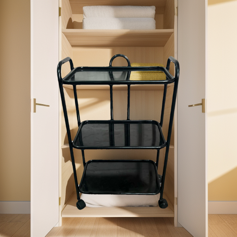 Trolley 3 Trey With Wheels Moving Trolley Side Table | Daraz.pk