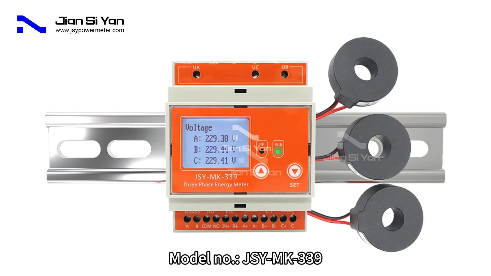 เครื่องวัดพลังงานอัจฉริยะ 3 เฟส 3 สาย 80A รุ่น JSY-MK-339 kWh เครื่อง ...