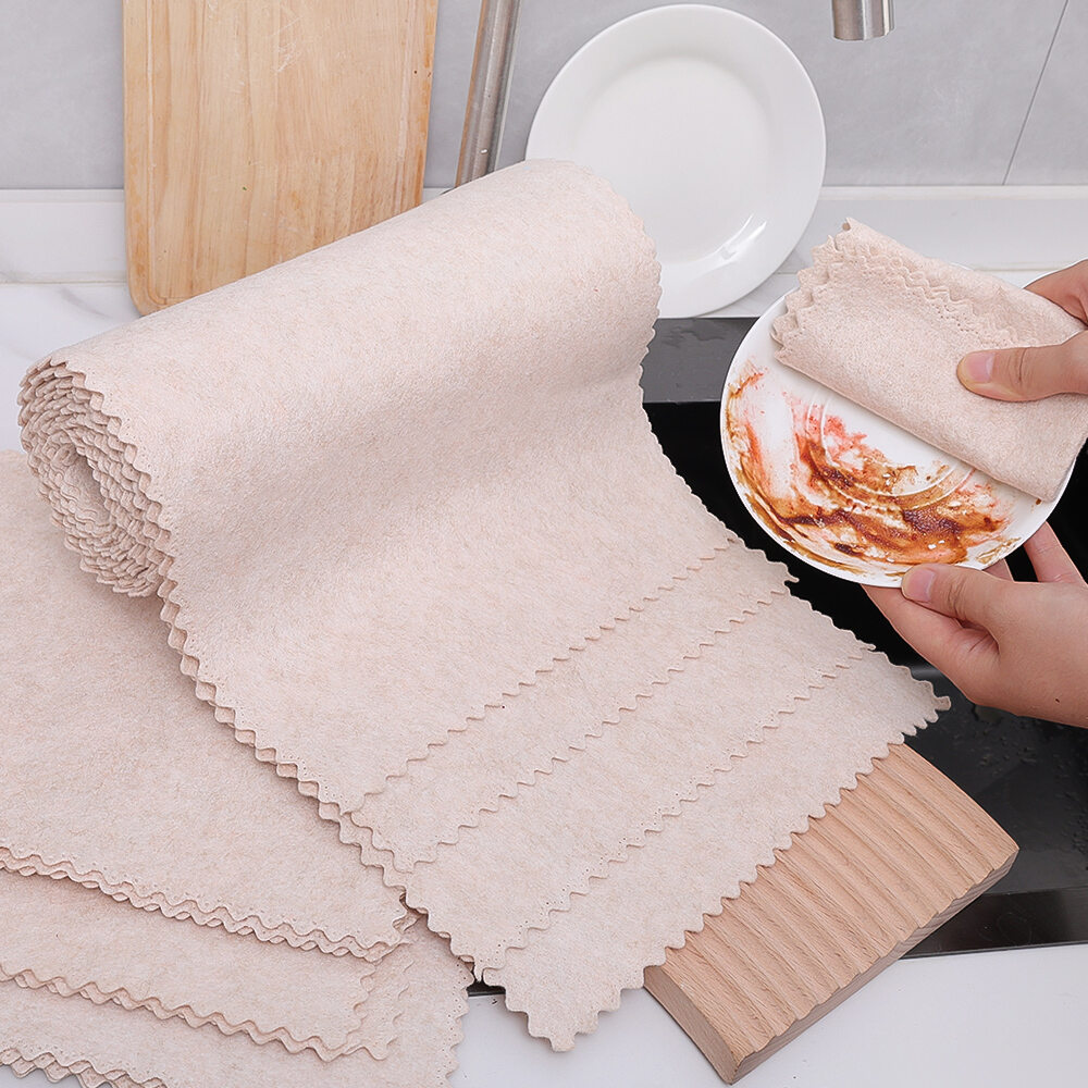 [Dizoey]10Pcs Natural Luffa Plant Fiber rag Super Absorbent Cleaning ...