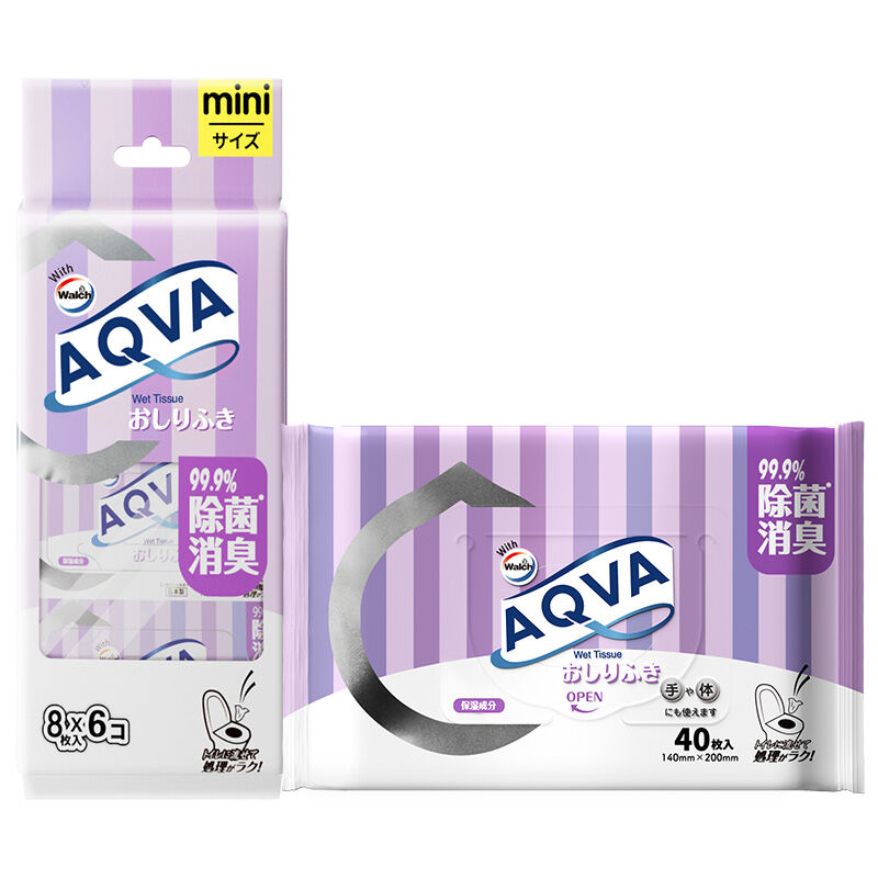 Walch Aqva Wet Toilet Paper Family Affordable 40 Pieces Pack Toilet ...