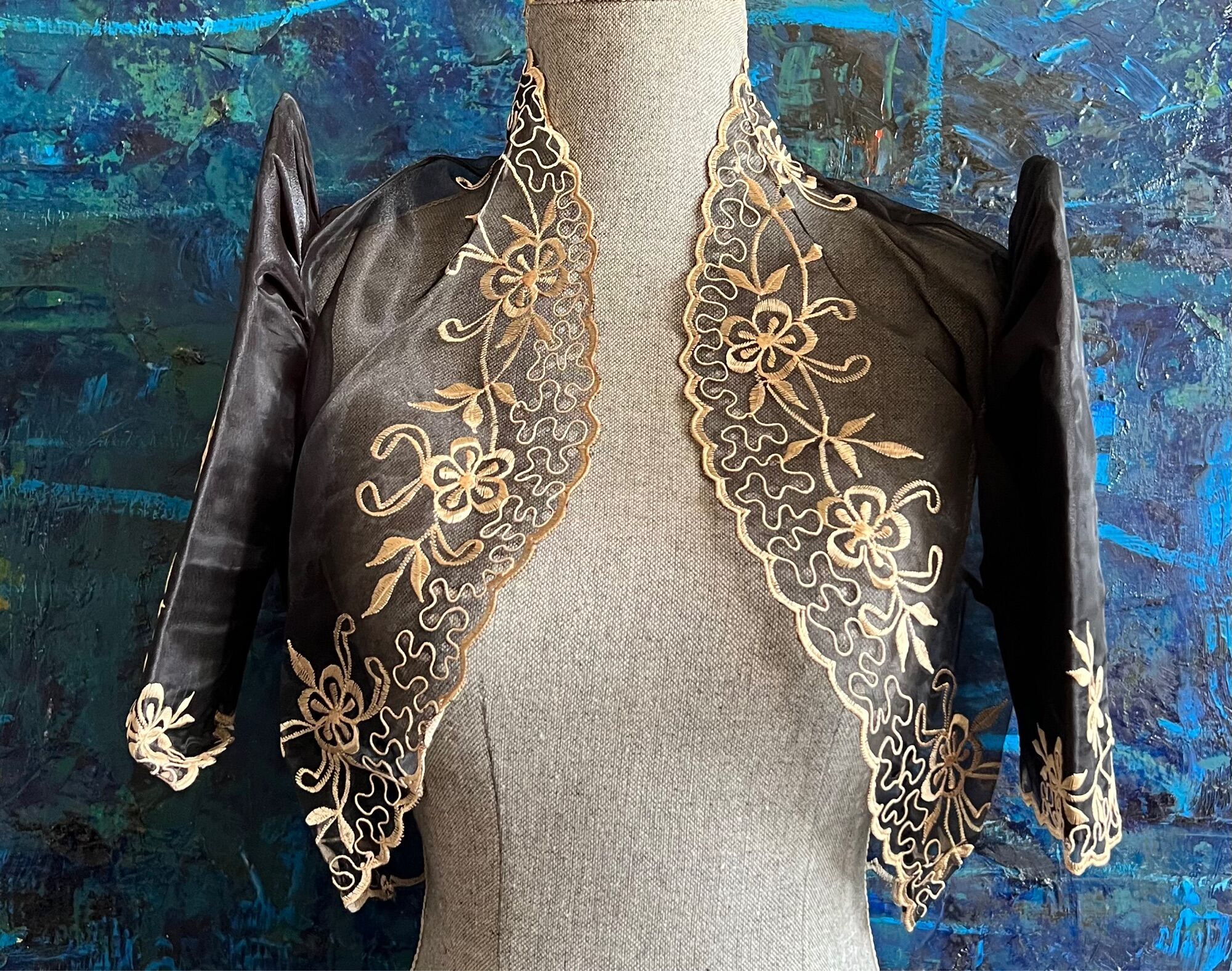 [SINGAPORE READY STOCK] Women’s Bolero Modern Filipiniana (Short) Black ...