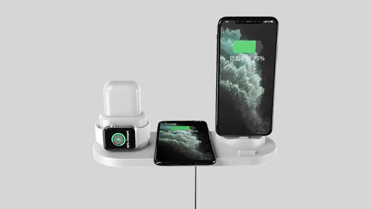 6 In 1 Fast Wireless Charger 6 In 1 Wireless Charging Dock For Apple