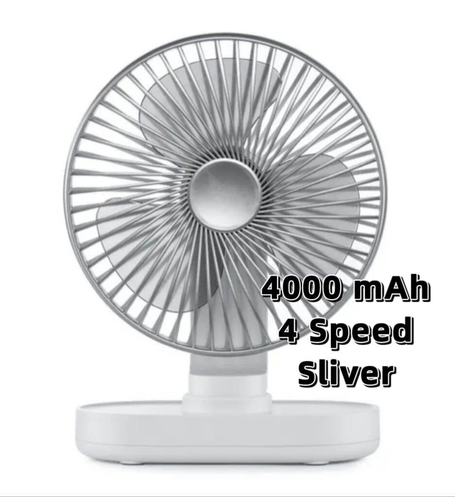 🌟Auto Rotation Oscillation Desktop Table Fan Rechargeable Usb Fan ...