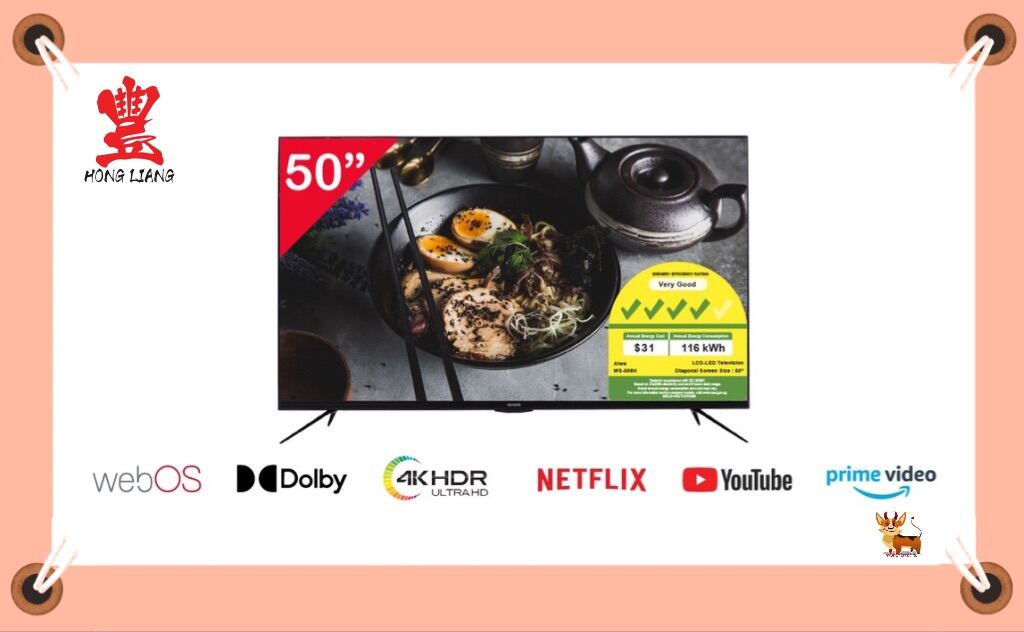 AIWA 50" inch WS-508G Frameless 4K HDR WebOS Smart TV *FREE Digital ...