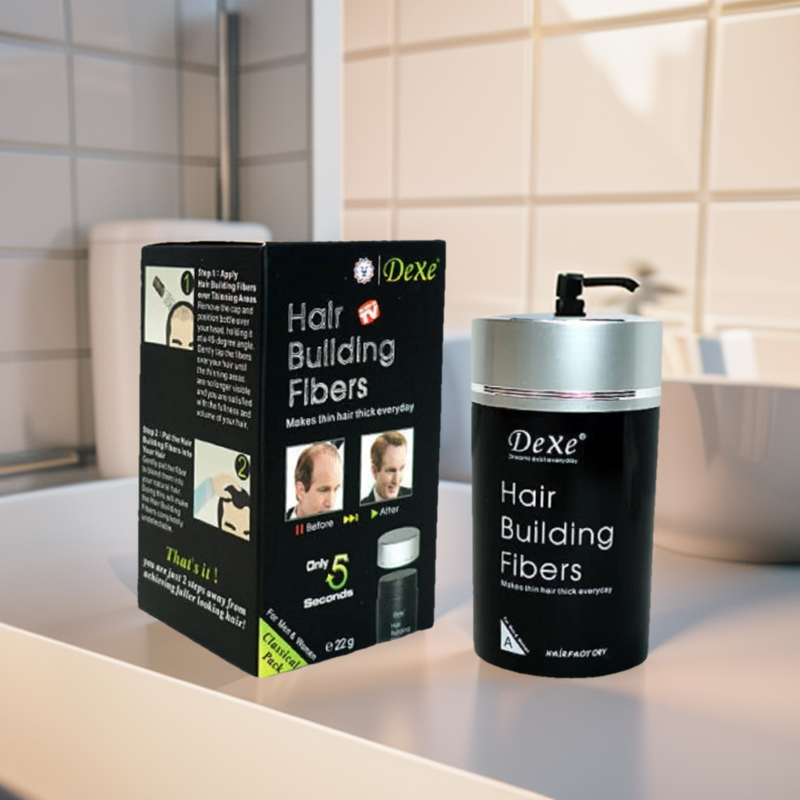 Dexe Hair Building Fiber-Black Hair Re-growth Powder | Daraz.pk