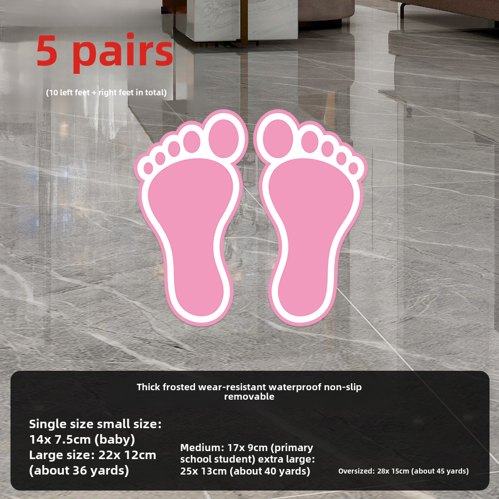 Stylish Customized Footprints Floor Vision School Stairs Shopping Mall ...