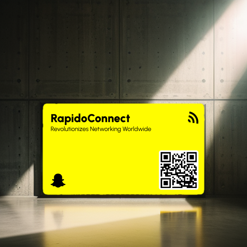 Snapchat Business Card - RapidoConnect NFC & QR Code Social Media Cards ...