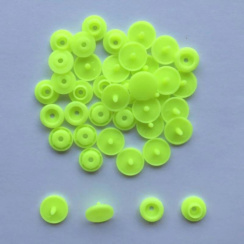 50 Sets Round Snaps Buttons For Bib T5 Plastic Press Button Fastener ...