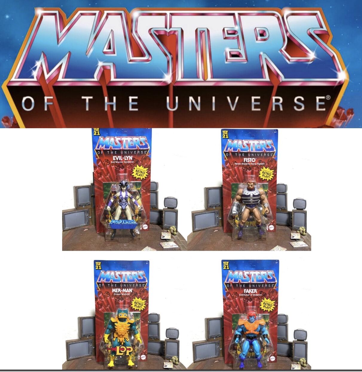 [Set of 4] Mattel Masters of the Universe MOTU Origins Wave 5: Merman ...