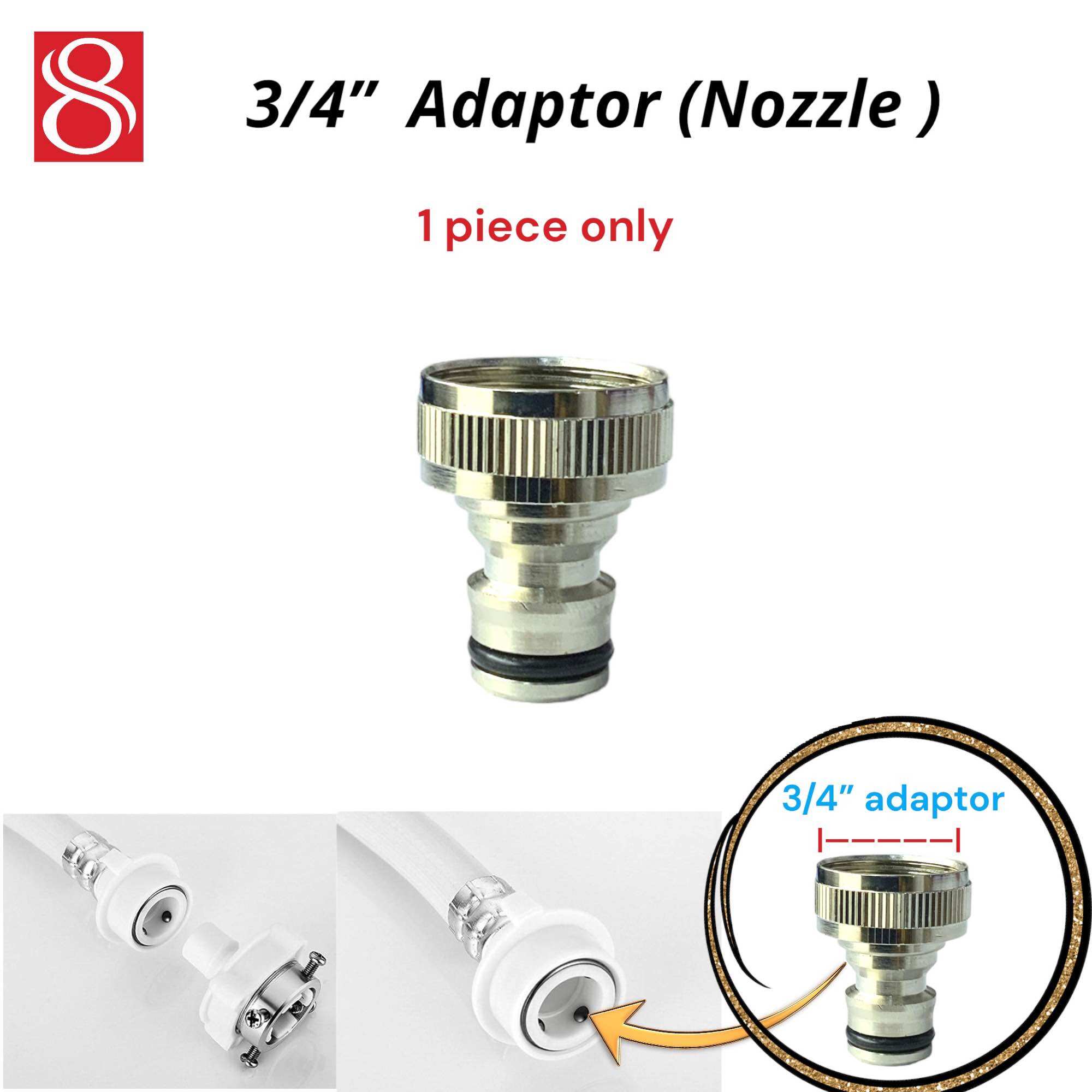 3/4” screw washing machine hose / plug in type Washing machine inlet ...