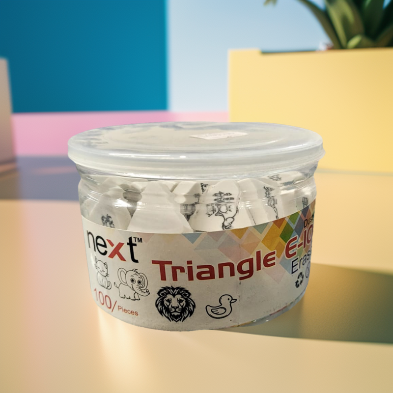 NEXT TRIANGLE E-10 SOFT ERASER,triangular shapes rubbers,with animals ...