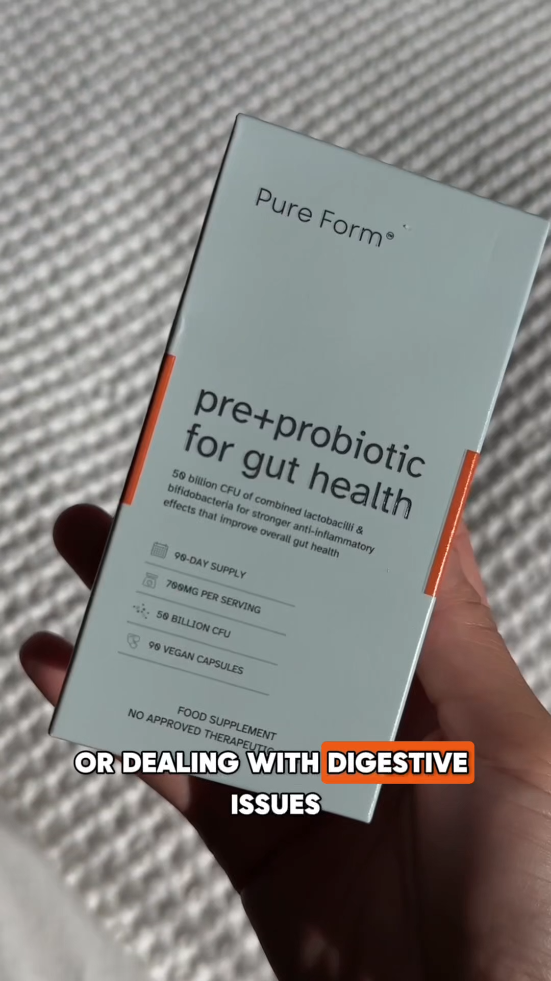 Pure Form Pre + Probiotics for Gut Health | 50 Billion CFU of Combined ...