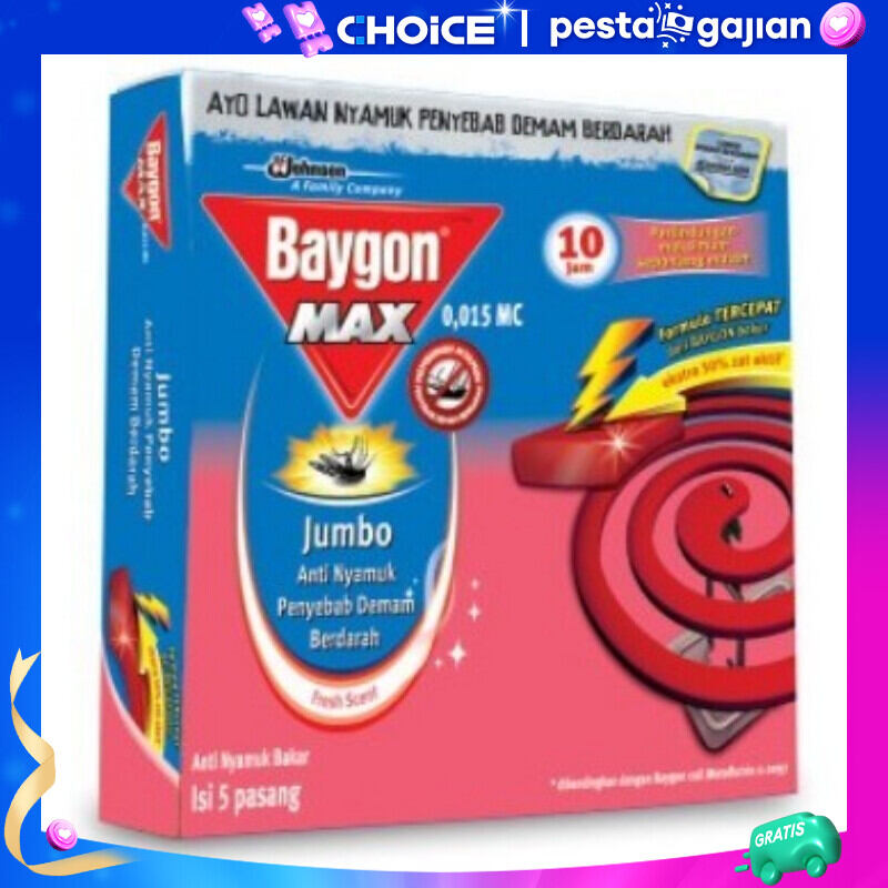 Baygon Coil Jumbo Max Merah DBD 150g 10Jam | Lazada Indonesia