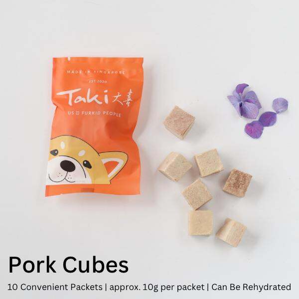 Taki Pets PORK CUBES PREMIUM Freeze Dried Dog and Cat Treats - Single ...