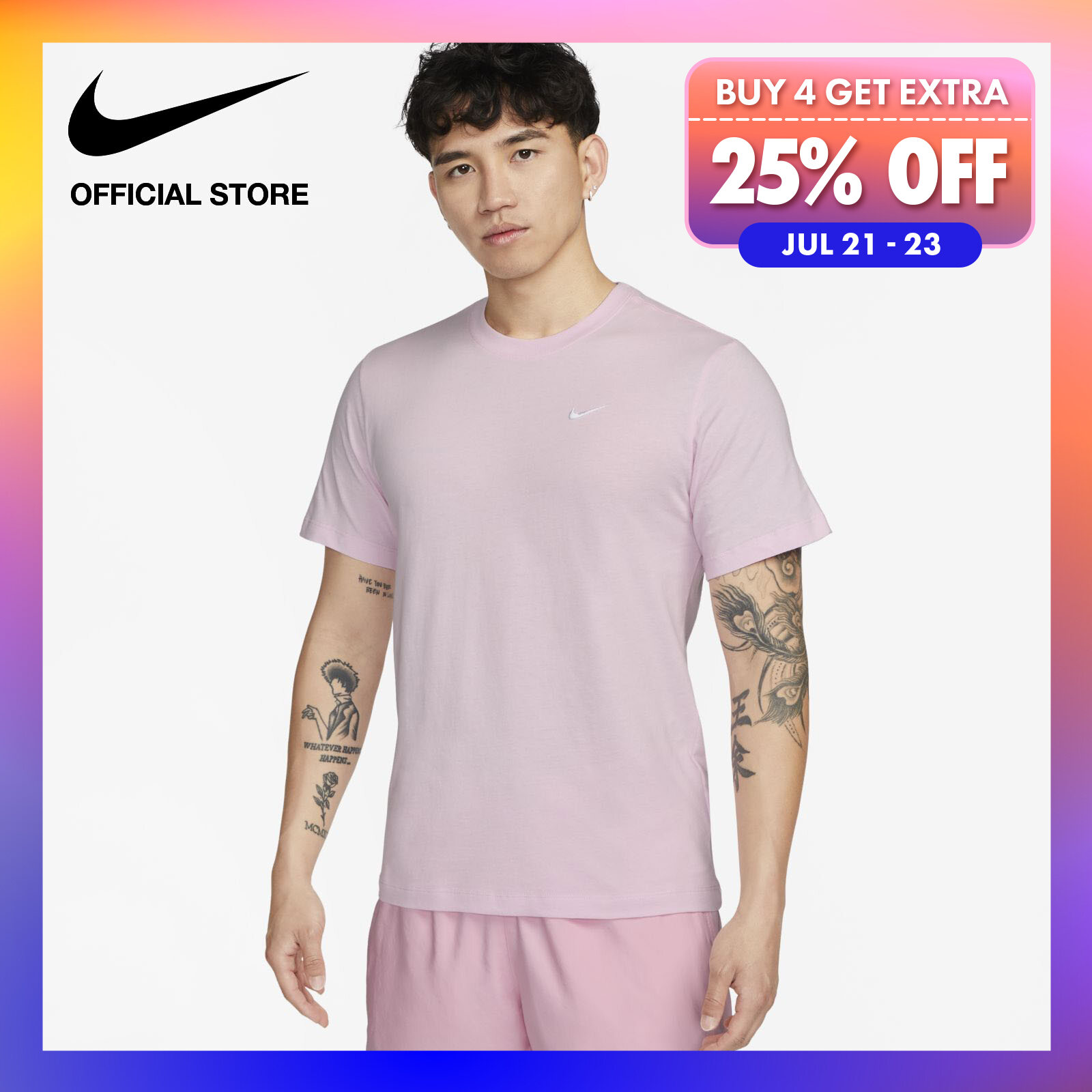 Nike Mens Sportswear Swoosh Tee - Soft Pink - Nike - ThaiPick
