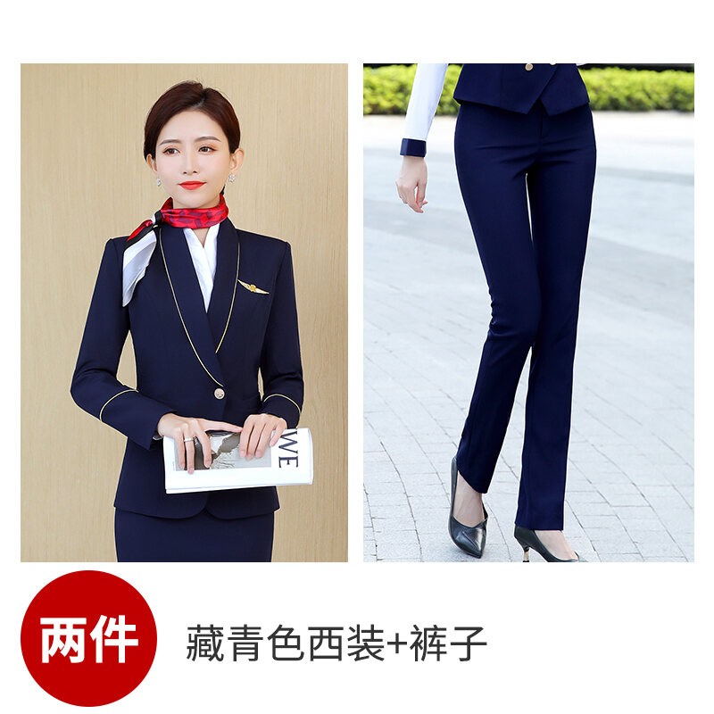 Business Wear Hotel Receptionist Uniform Vest Suit High-Speed Rail ...