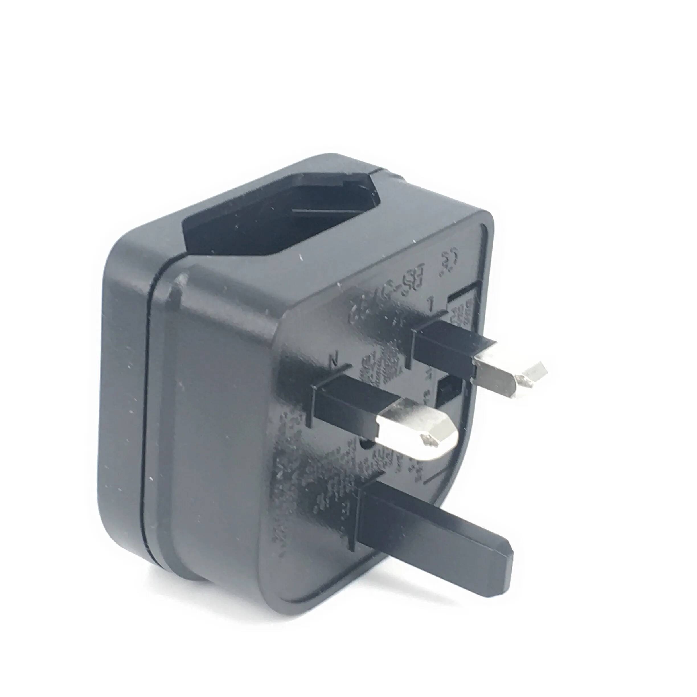 European Euro Eu 2 Pin To Uk 3 Pin Power Socket Travel Plug Adapter ...