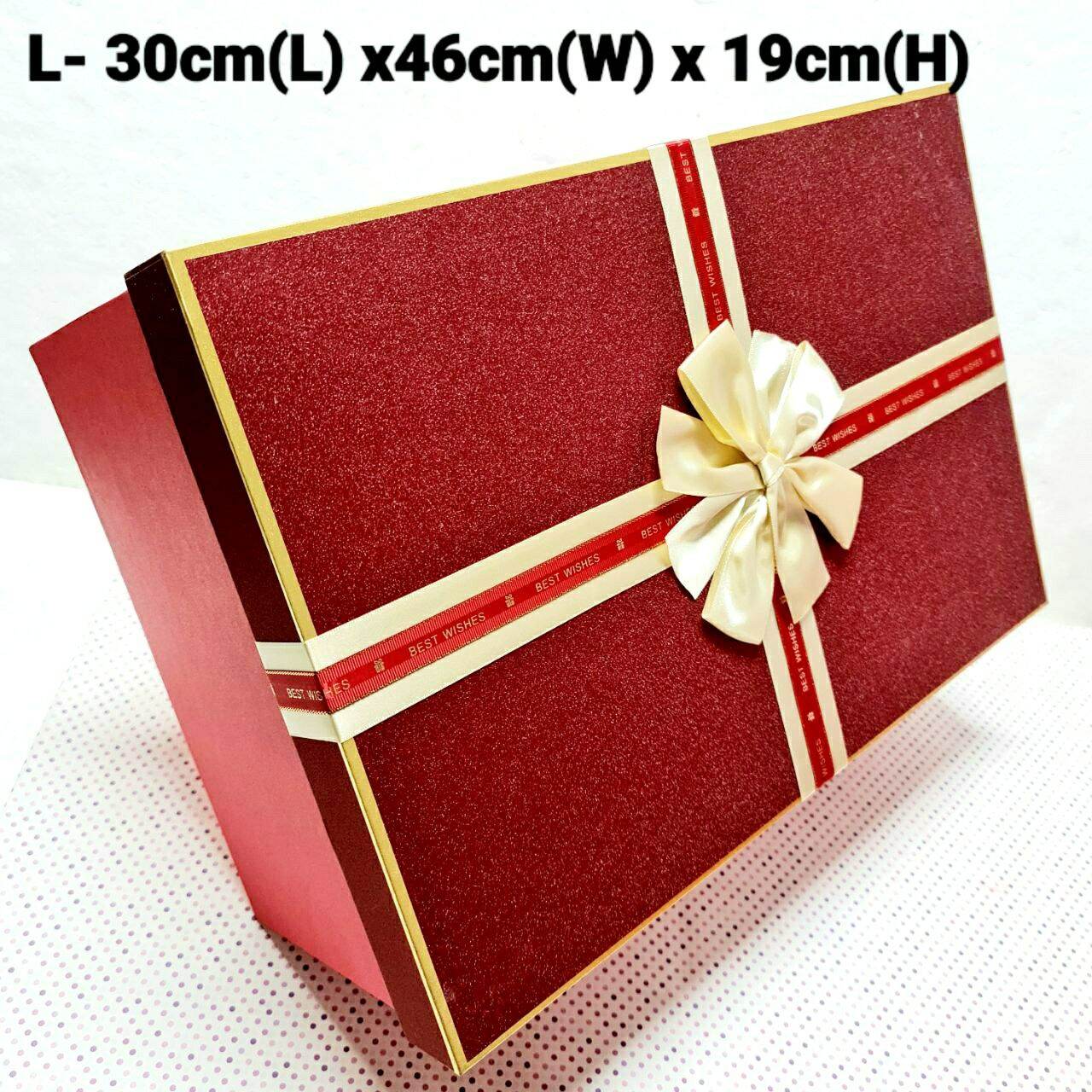 {3 Sizes} Gift Box, Shimmery Gift Box (Large) with Matching Best Wishes ...