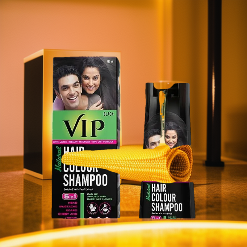VIP Hair Colour Shampoo - 180ml Black | Daraz.pk