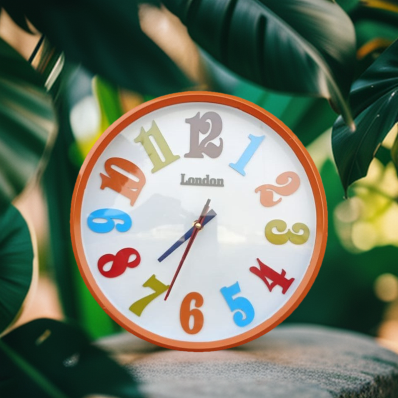 Colorful Wall Clock Big Number Easy to Read | Daraz.pk