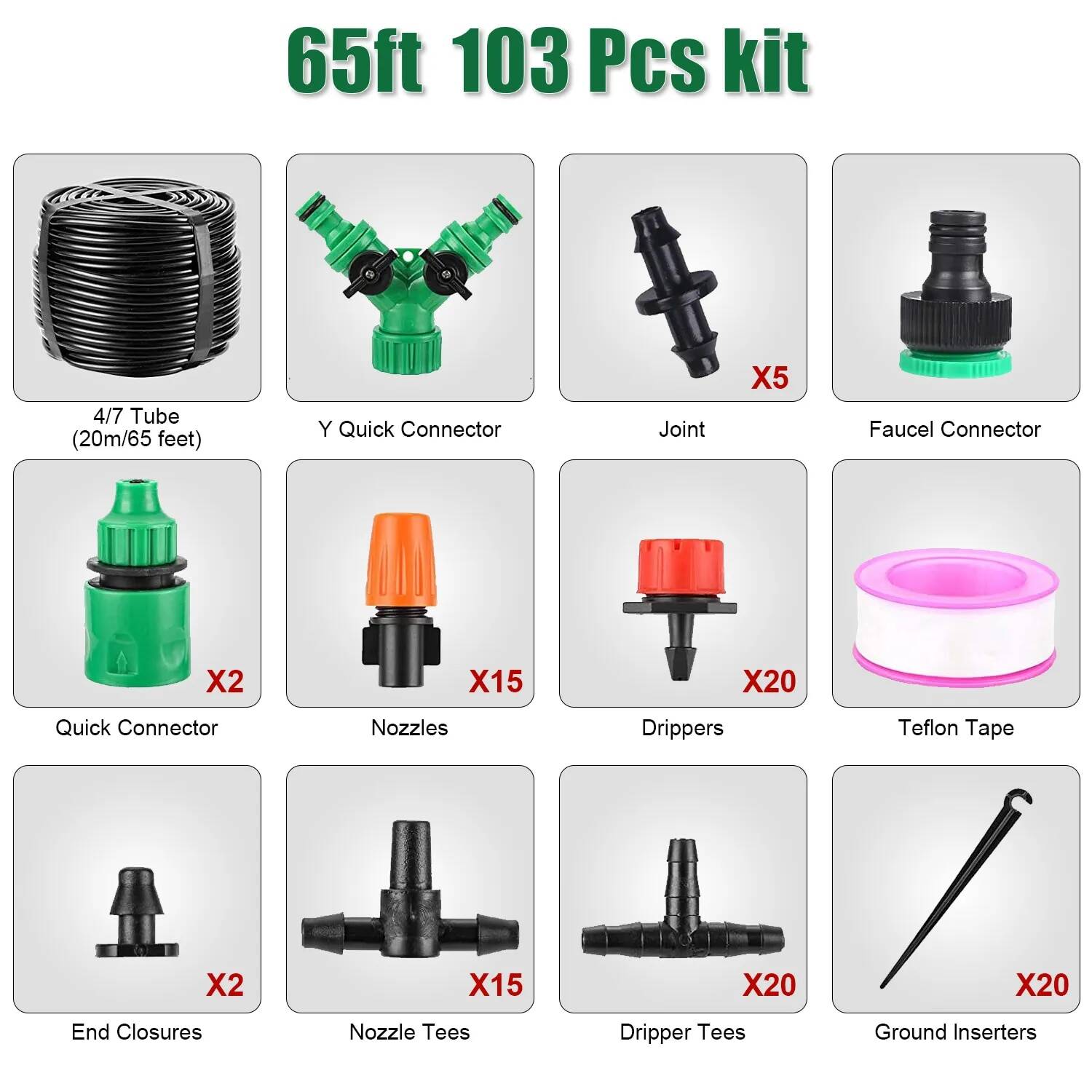 Irrigation System Garden Tools Drip Watering Kits Automatic Watering ...