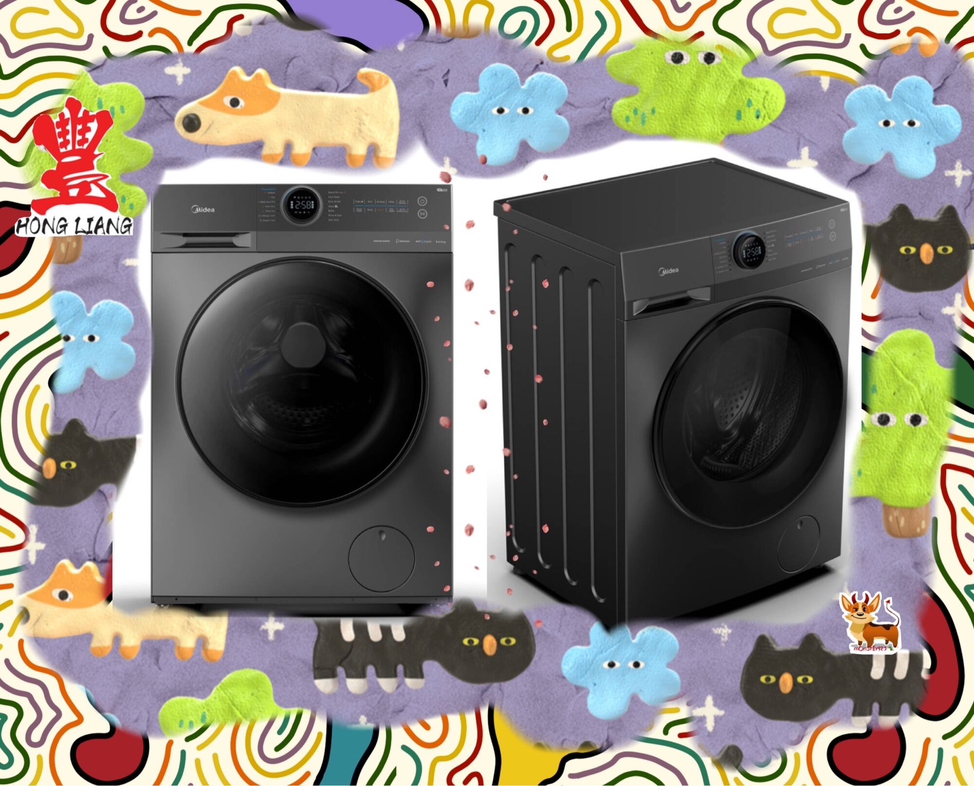 Midea MF200D100WB Front Load Washer Dryer 2IN1 Combo (10/7KG)-FREE ...