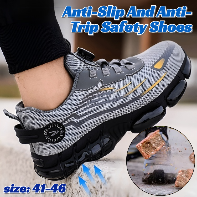 Knob Anti-Smash Puncture-Proof Safety Shoes Non-Slip Work Shoes ...