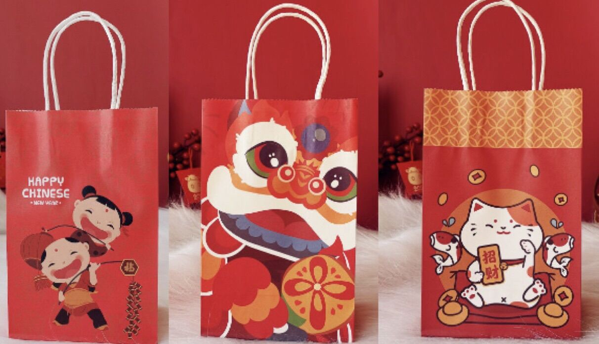SG Ready Stock 🇸🇬 100 Qty CNY Orange Carriers | CNY Orange Bags | CNY ...