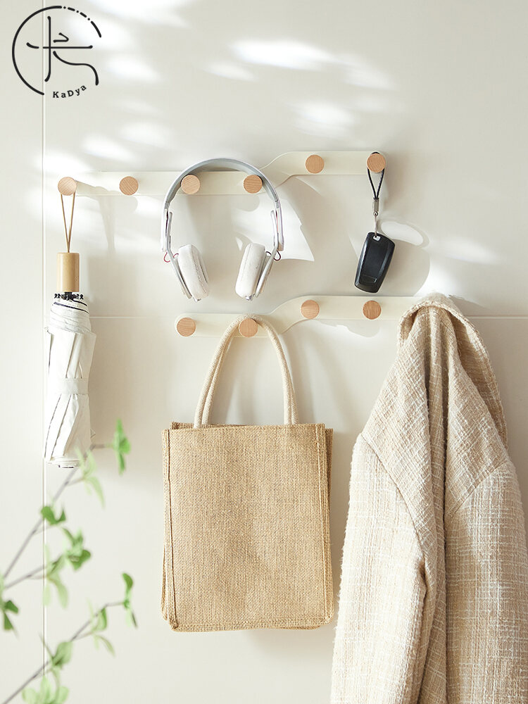 Wall Hanger Bedroom Punch-Free Hallway Clothes Wall Back Entrance Upper ...