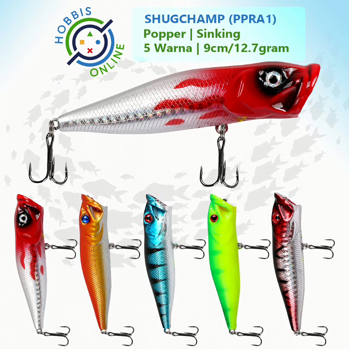 Umpan Popper Bait Pancing Apung 9 cm 12,7 gram ChugChamp (PPR1) Fishing Lure | Lazada Indonesia