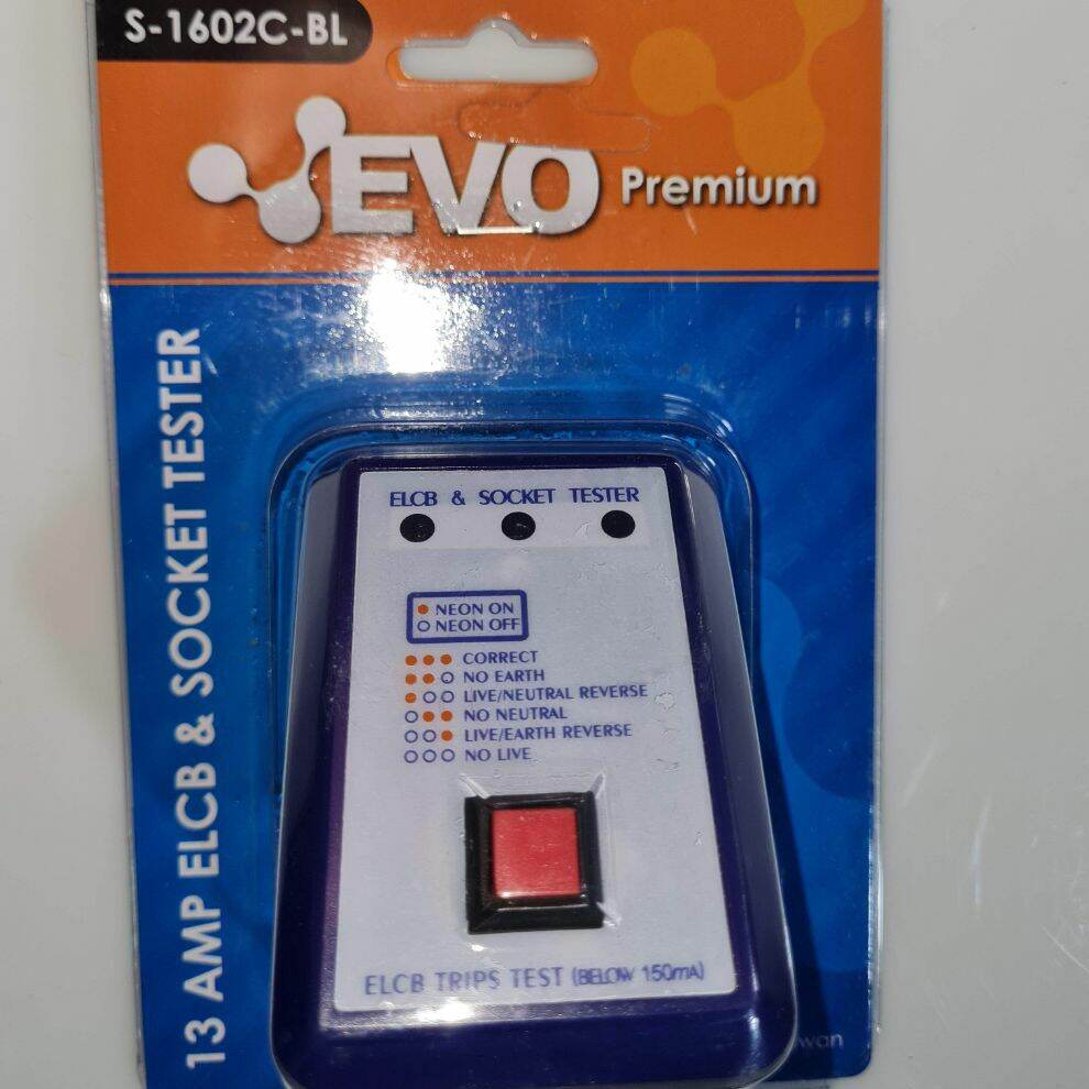 (SG Seller) EVO 13A ELCB and Socket Tester Premium | Blue Colour | Made ...