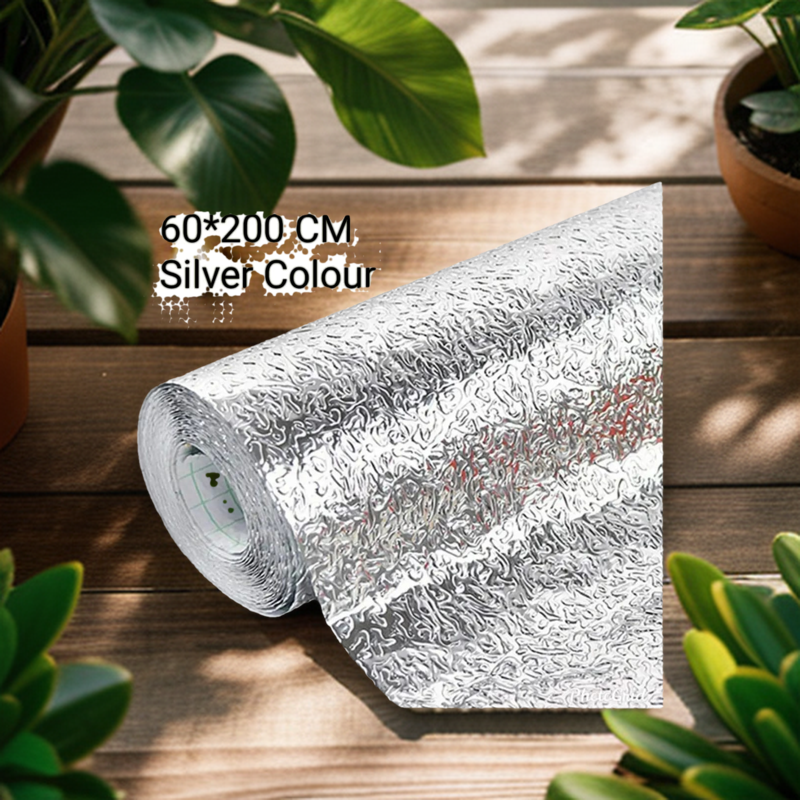 Self Adhesive Aluminium Foil Sticker Roll , Oil Proof Waterproof ...