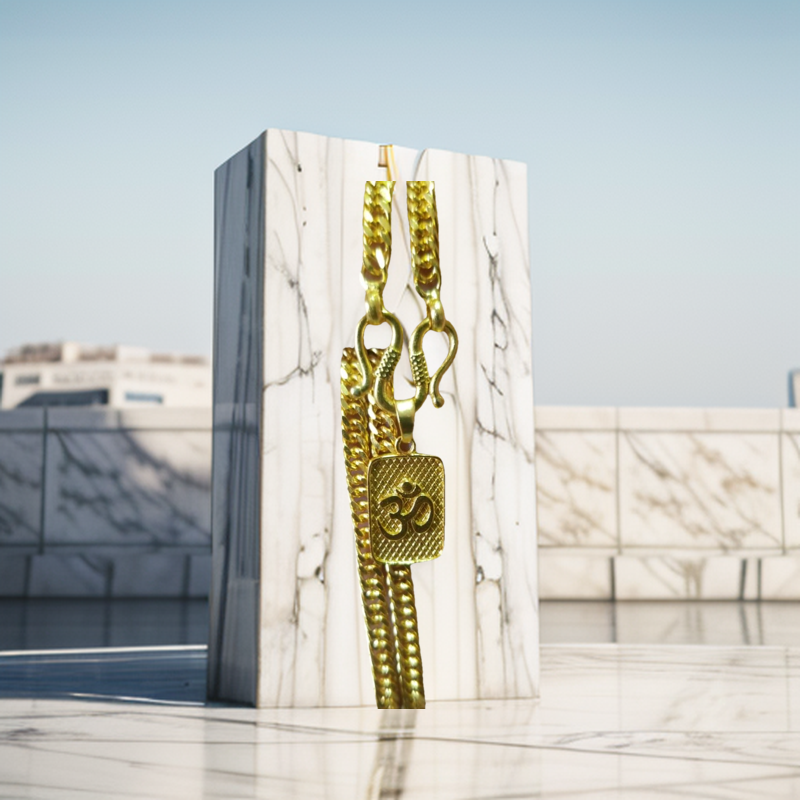 Om Locket /Gold Plated Panchadhatu Chain With ॐ Locket | Daraz.com.np