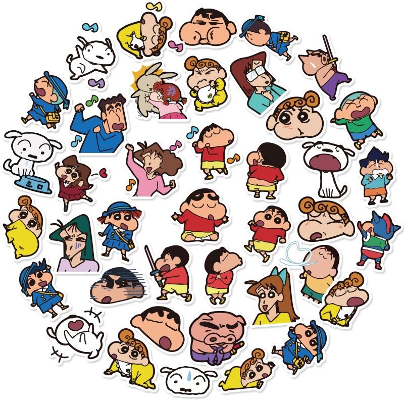 40 pcs Crayon Shin-chan Cartoon Waterproof Stickers For Scrapbook ...