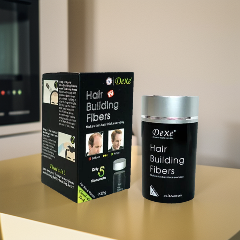 Dexe Hair Building Fiber-Black Hair Re-growth Powder | Daraz.pk