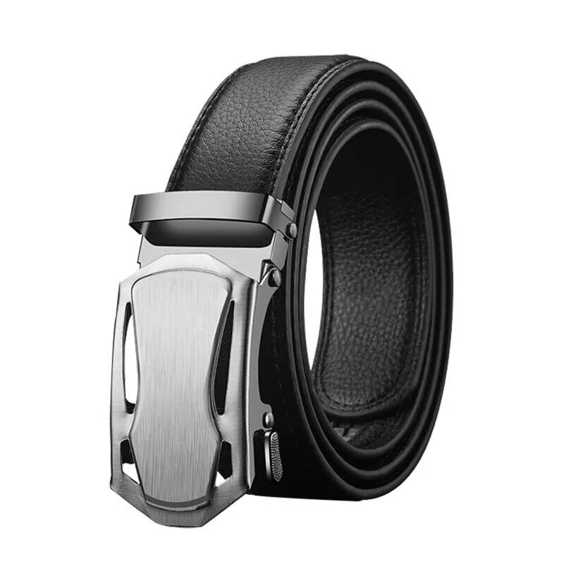 Fashion Business Men'S Belt Genuine Luxury Brand Belt Metal Buckle Belt High-Quality PU Leather ...