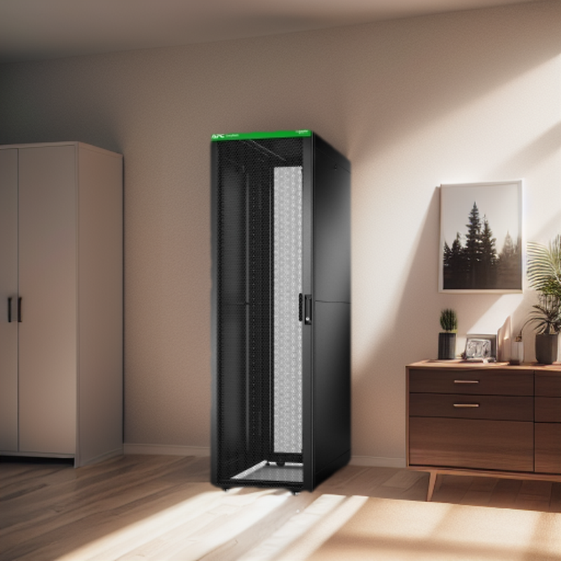 APC Easy Rack, 42U, Black, With Roof, Castors, Feet, 4 Brackets, and ...