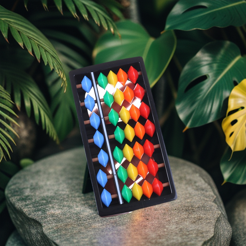 Mini Plastic Abacus Arithmetic 7 Digits Kids Maths Abacus Educational ...