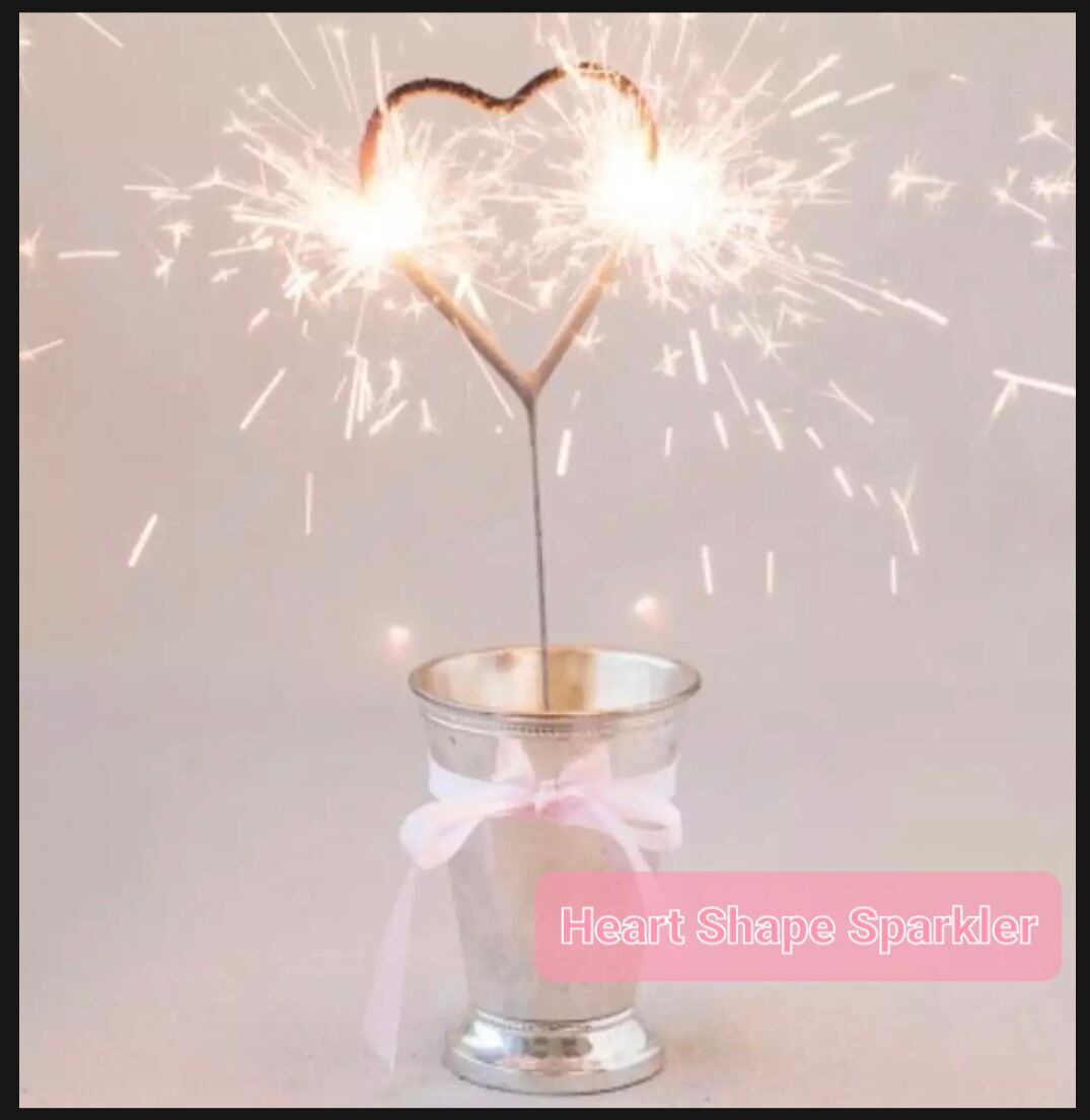 🇸🇬LOCAL SELLER🇸🇬[Bundle of 5 Sparklers] Heart Shape Sparkler Cake ...