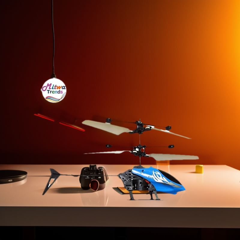 Hand Induction Control Helicopter Toy - Blue with Infrared Sensor ...