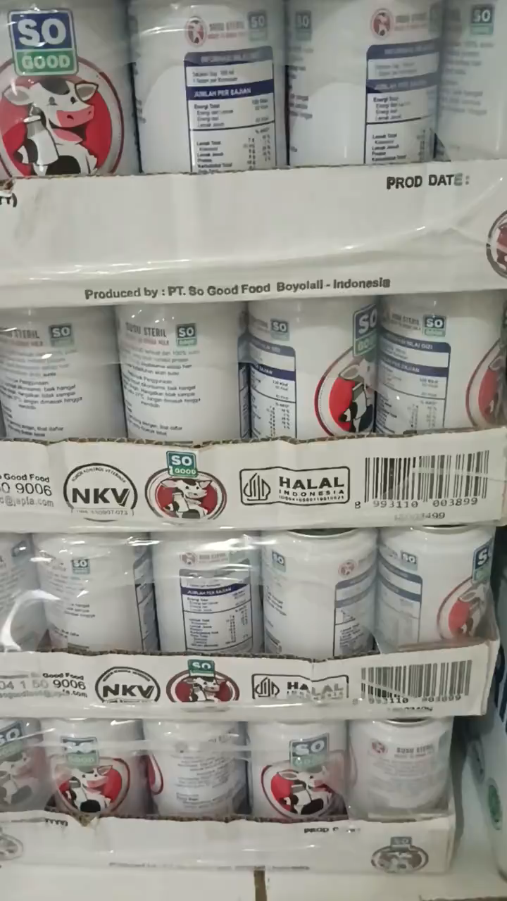 Susu Steril So Good 189 ml - Karton Isi 30 Kaleng Siap Minum