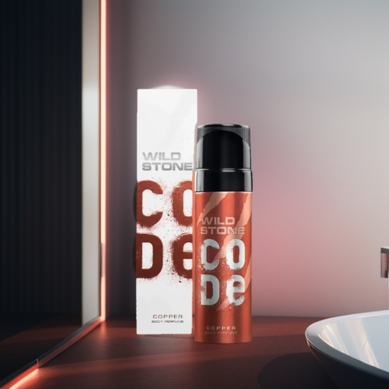Wild Stone - Code Copper No Gas Body Perfume For Men- 120ml (India ...