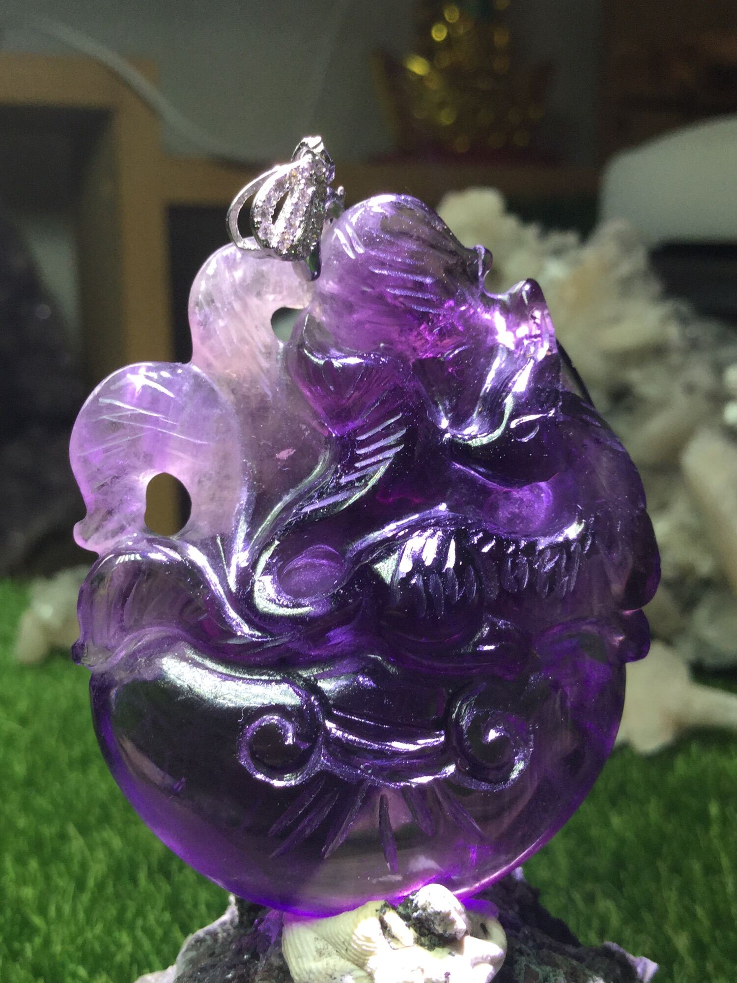 Super unique 9 tailed fox amethyst wand - munimoro.gob.pe