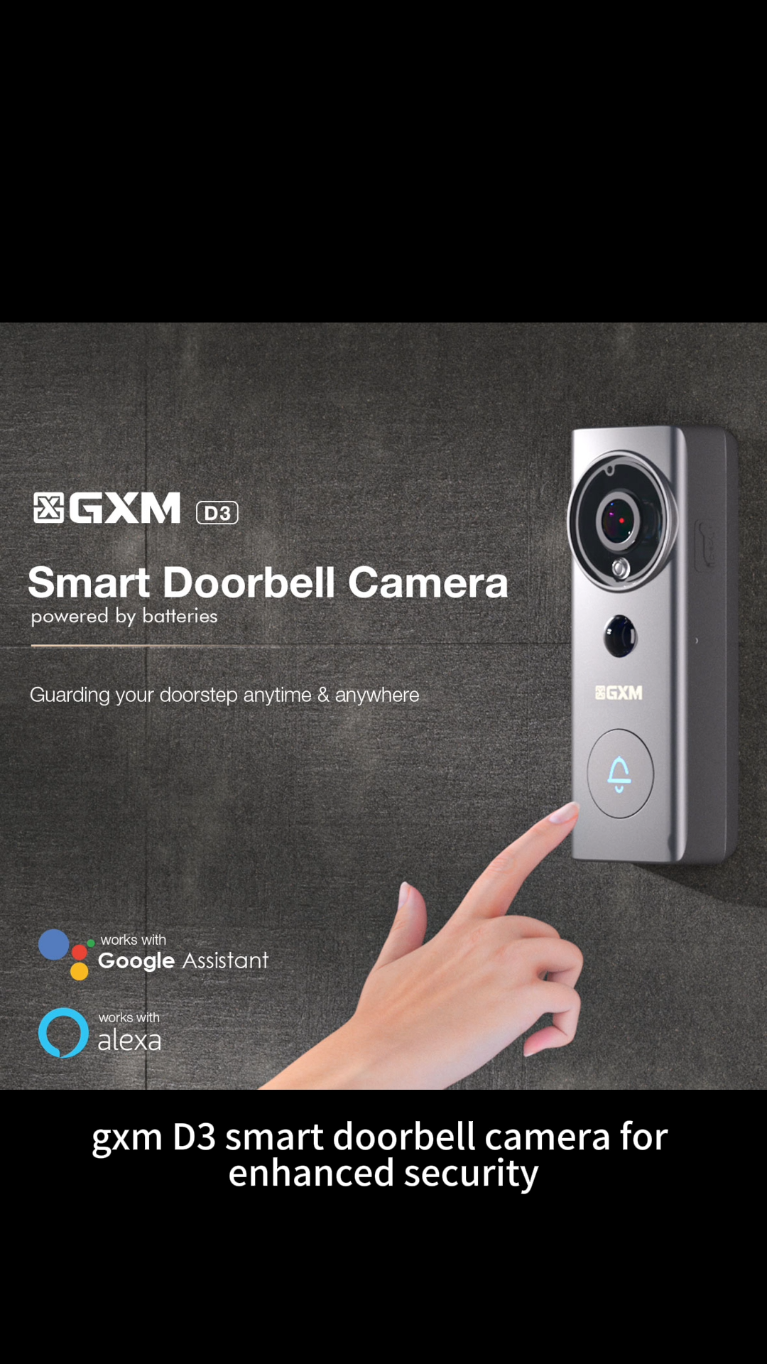 GXM 3K 5MP Smart Video Doorbell Camera D3 Pro Cordless Wireless ...