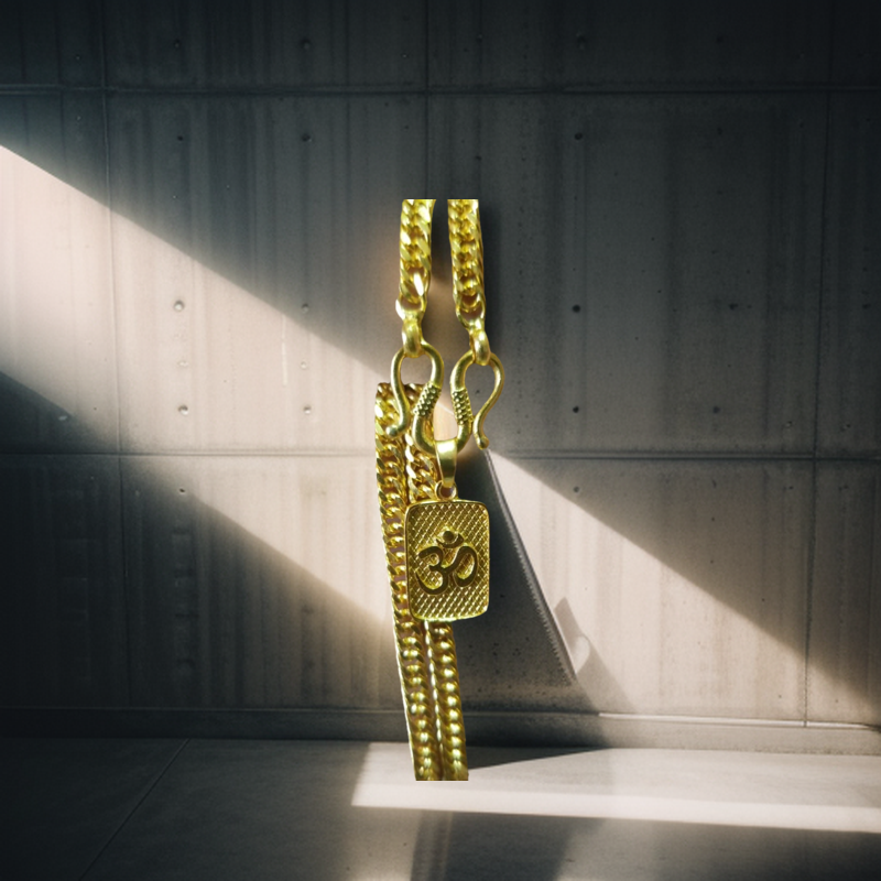 Om Locket /Gold Plated Panchadhatu Chain With ॐ Locket | Daraz.com.np